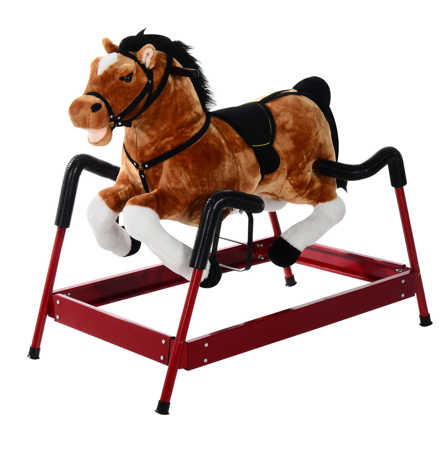 Qaba Kids Plush Spring Rocking Horse & Reviews | Wayfair