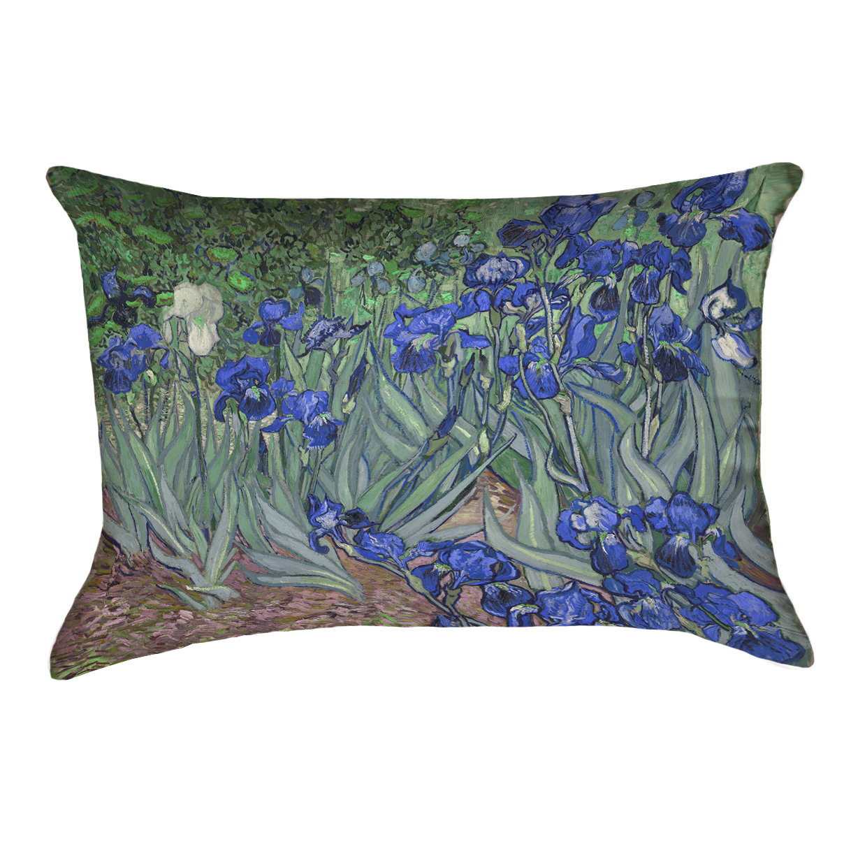 ArtVerse Vincent Van Gogh Irises Indoor/Outdoor Lumbar Pillow | Wayfair