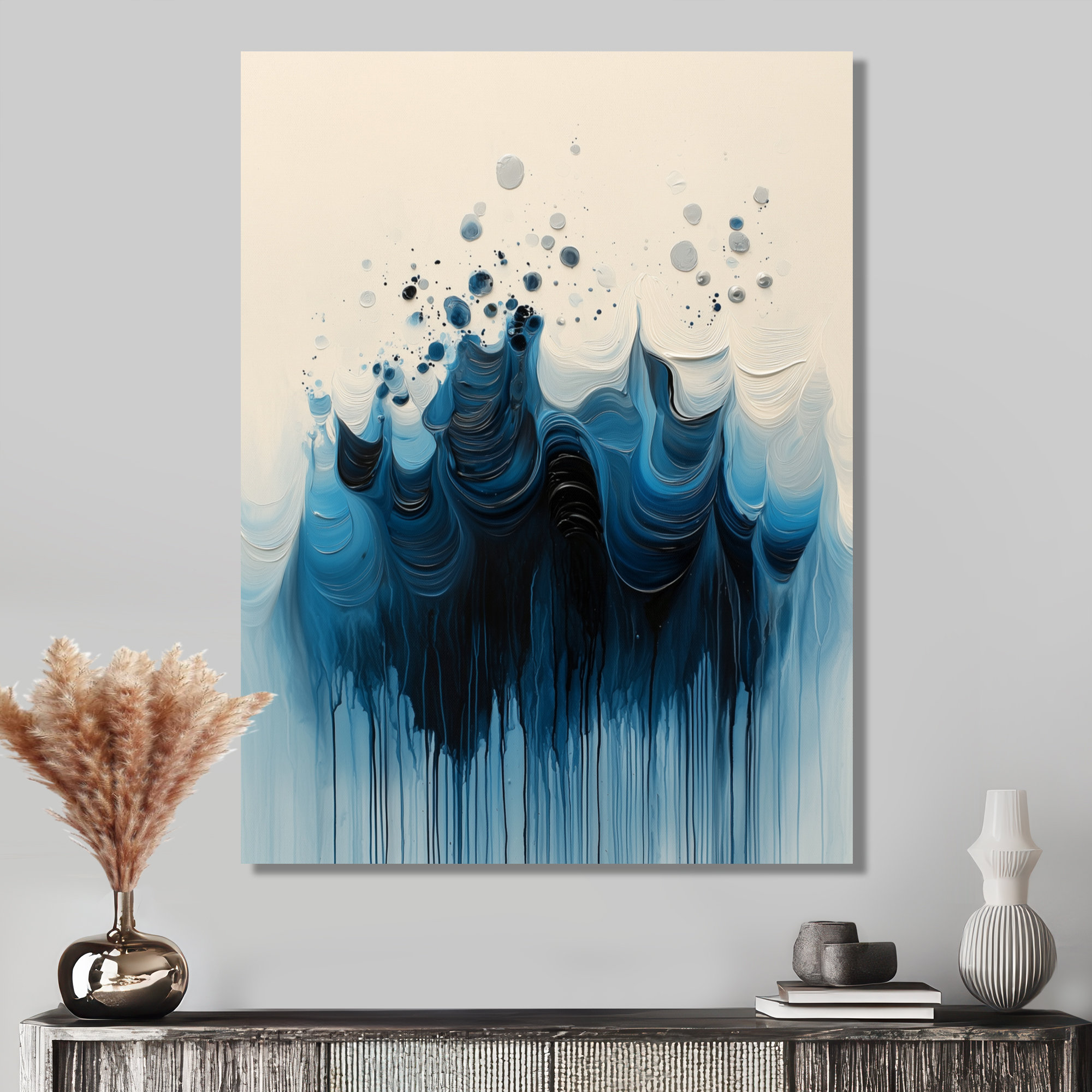 Wrought Studio™ Rhythmic Drizzle Drip Paint Eruption I - Drip Painting ...