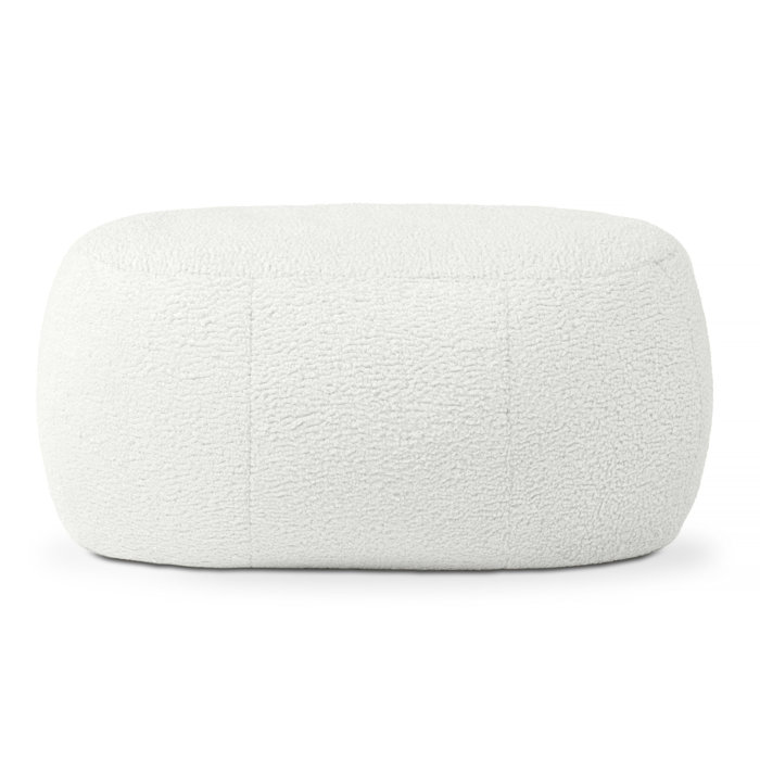 Latitude Run® Ellis Ottoman Shearling Faux-Lamb Plush Pouf for Modern ...