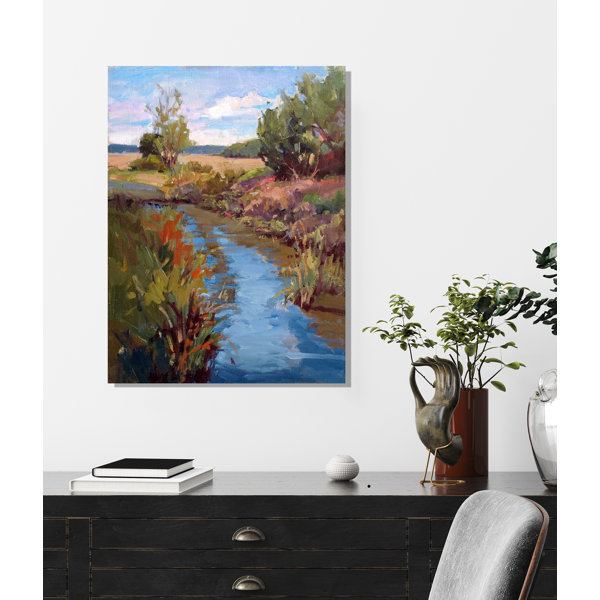 Red Barrel Studio® Marsh Colours On Giclee Canvas Hand Embellished Art ...