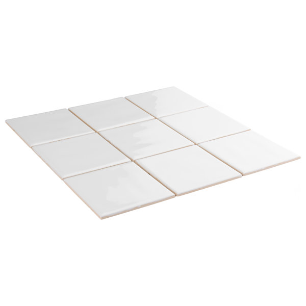 Merola Tile Twist Square White Ice 11-3/4" x 11-3/4" Ceramic Mosaic ...