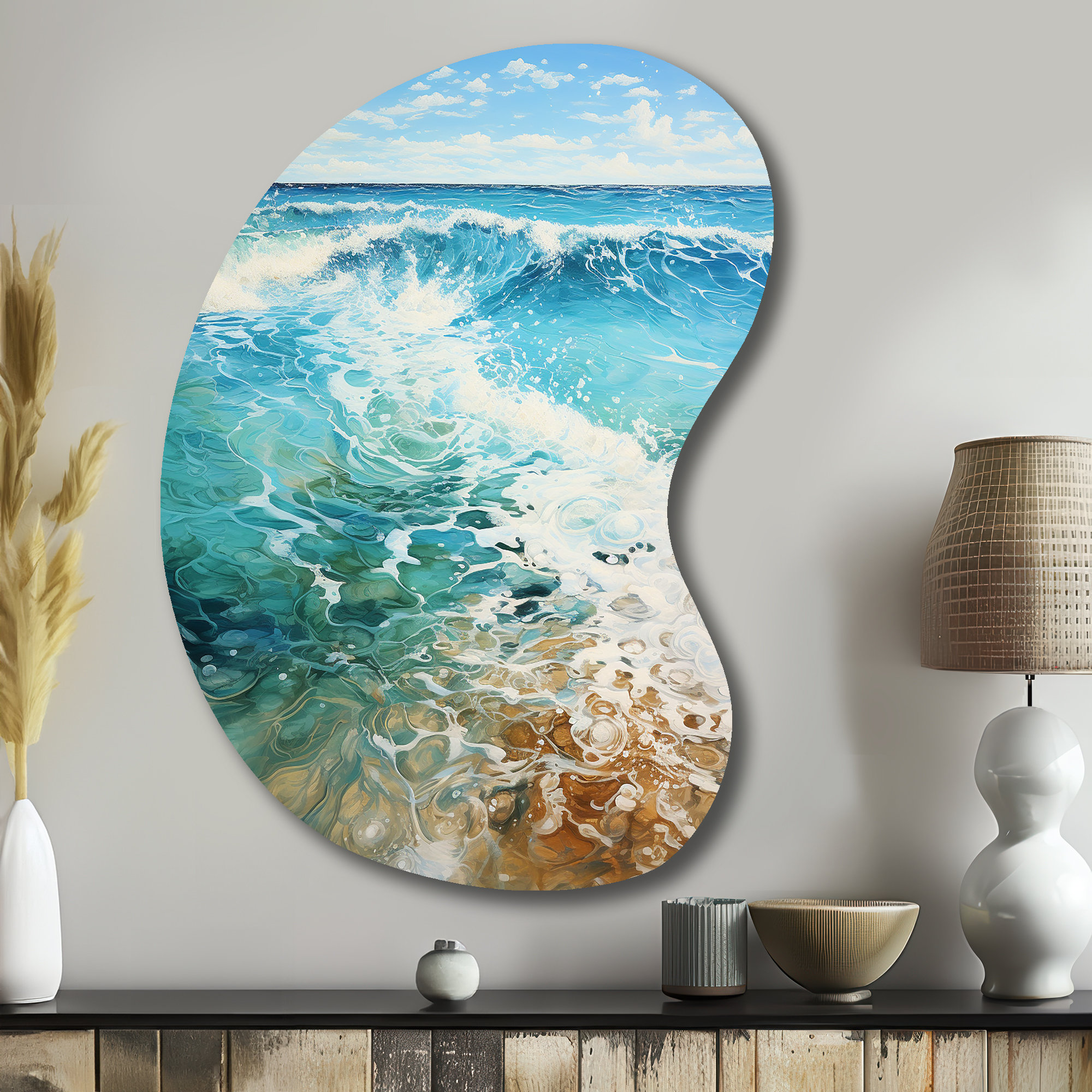 Design Art Beach Photo Oceanic Rhythms XII - Coastal Beach Boom Shape ...