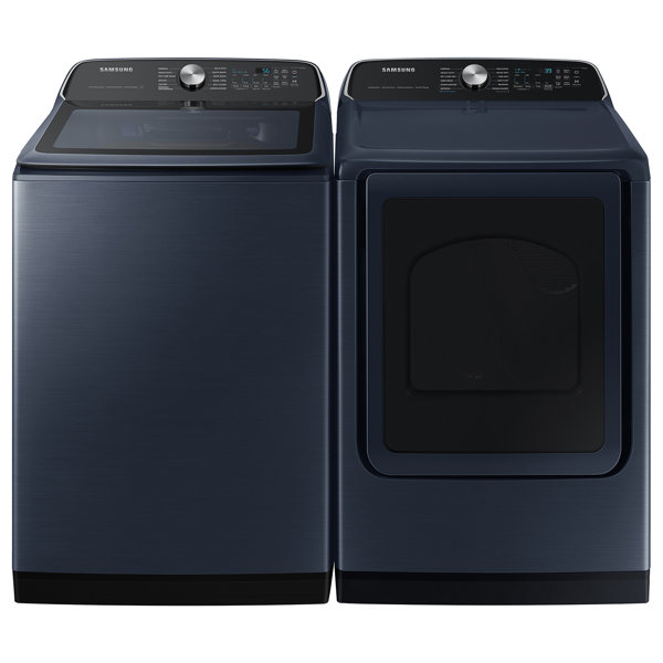Samsung 5.4 cu. ft. Top Load Washer with 7.4 Cu. Ft. Dryer with Steam ...
