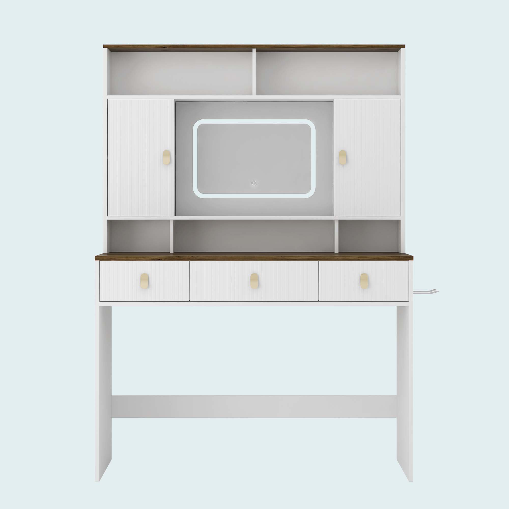 Ivy Bronx Farmhouse Dressing Table Makeup Table, 43" Wide Dressing ...