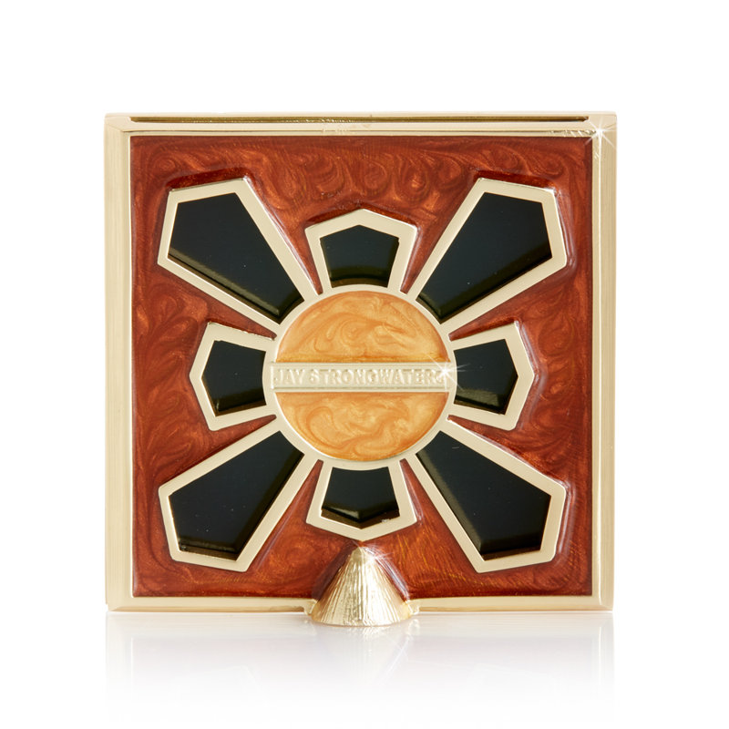 Jay Strongwater Leopard Spotted Pave Corner 2" Square Frame | Wayfair