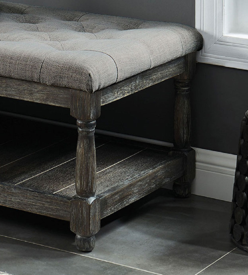 Laurel Foundry Modern Farmhouse® Lowell Shelves Storage Bench & Reviews ...