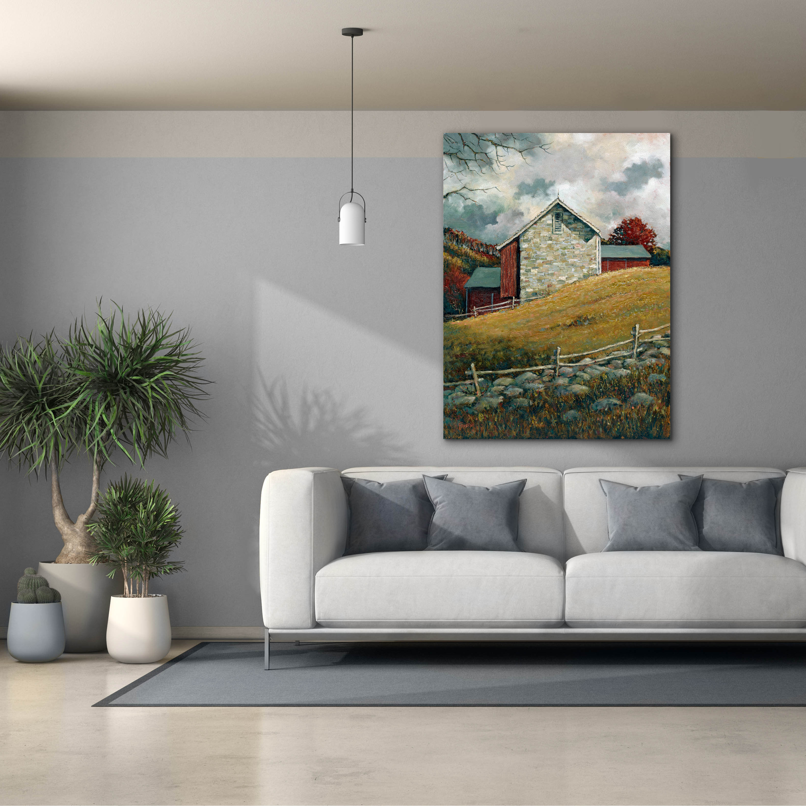 Rosalind Wheeler 'The Bank Barn' by Michael Fratrich Canvas Wall Art ...