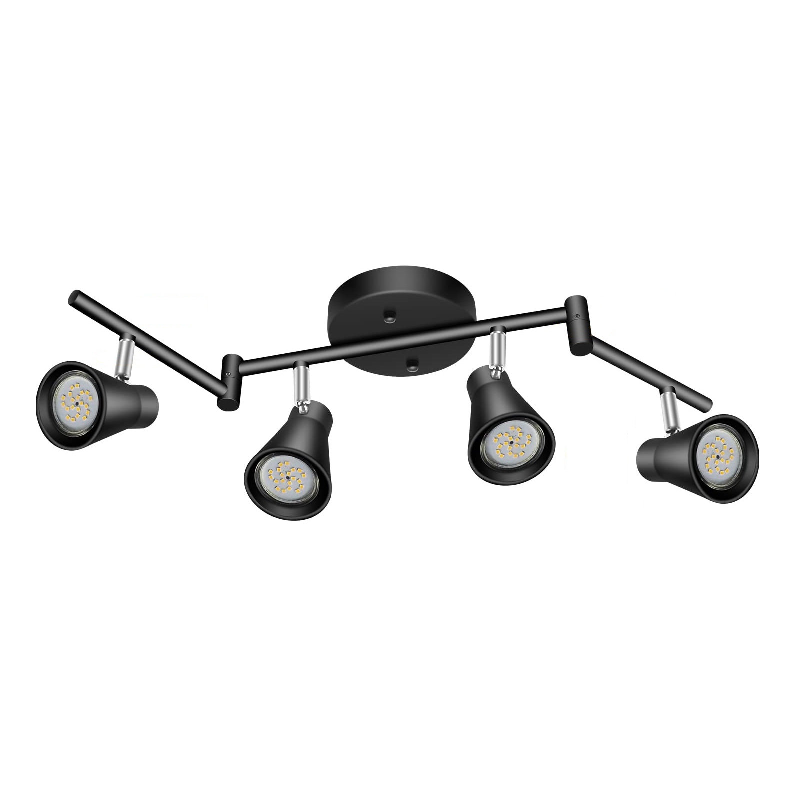 POGBUT 4-Light LED Flexible Track Lights with Swing Arm | Wayfair
