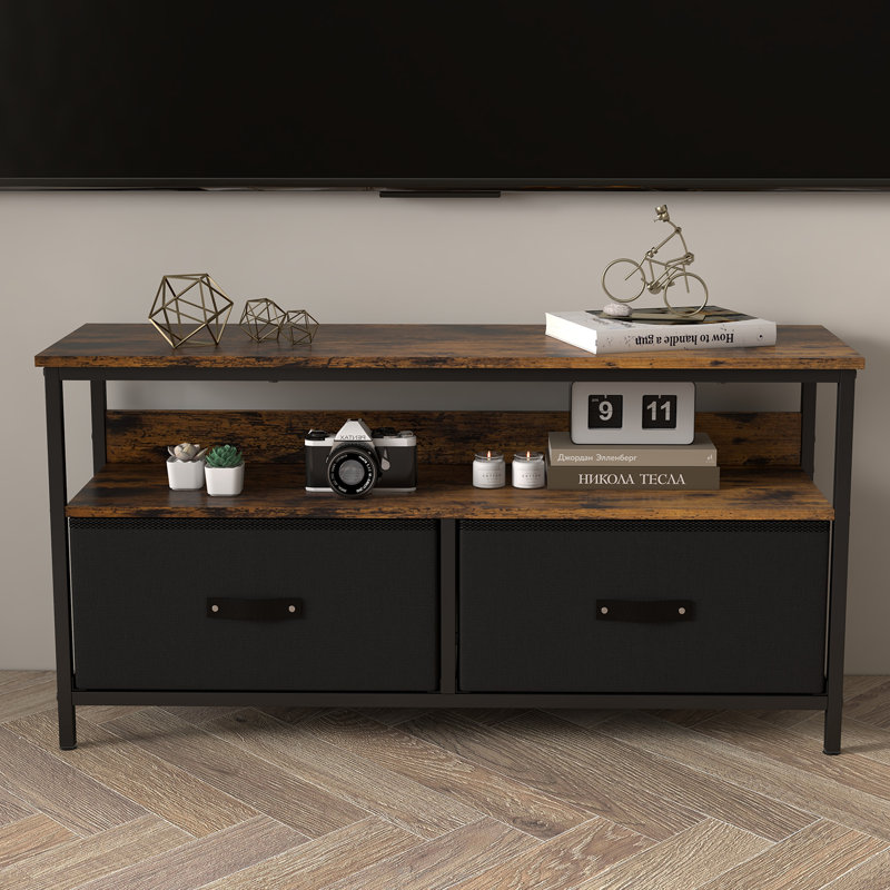 17 Stories Small Tv Stand Dresser With Drawers And Shelves For Home ...
