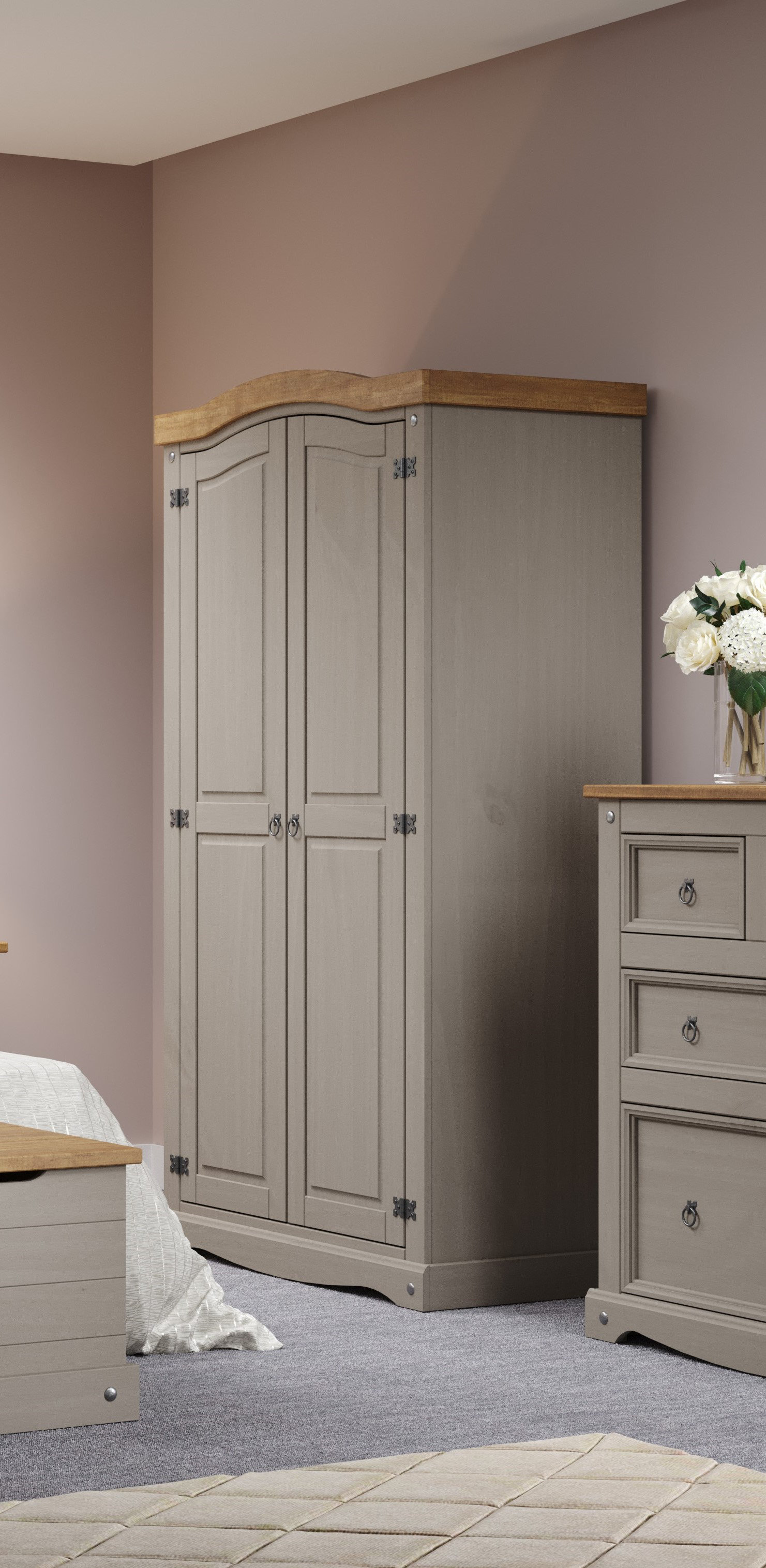 Brambly Cottage Wes 2 Door Wardrobe Corona design & Reviews | Wayfair.ie