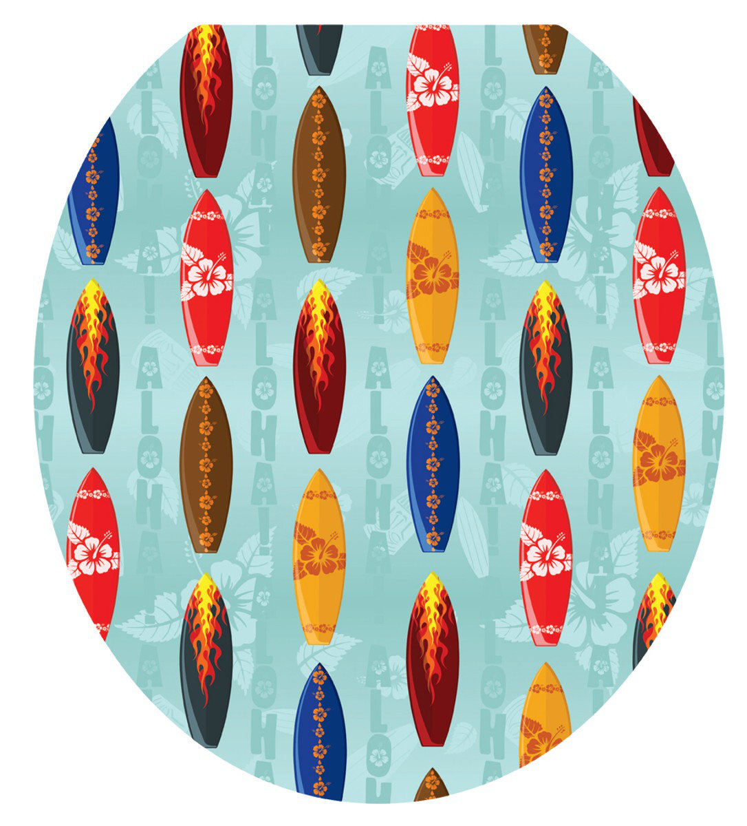 Toilet Tattoos Themes Surf-in Safari Toilet Seat Sticker Decal ...