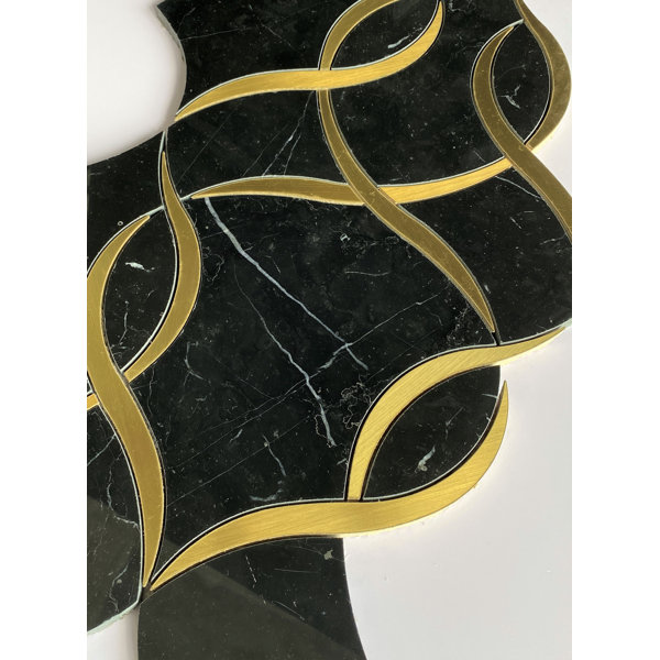 ES Stone Water Jet Water Jet 20" x 13" Marble Mosaic Tile | Perigold