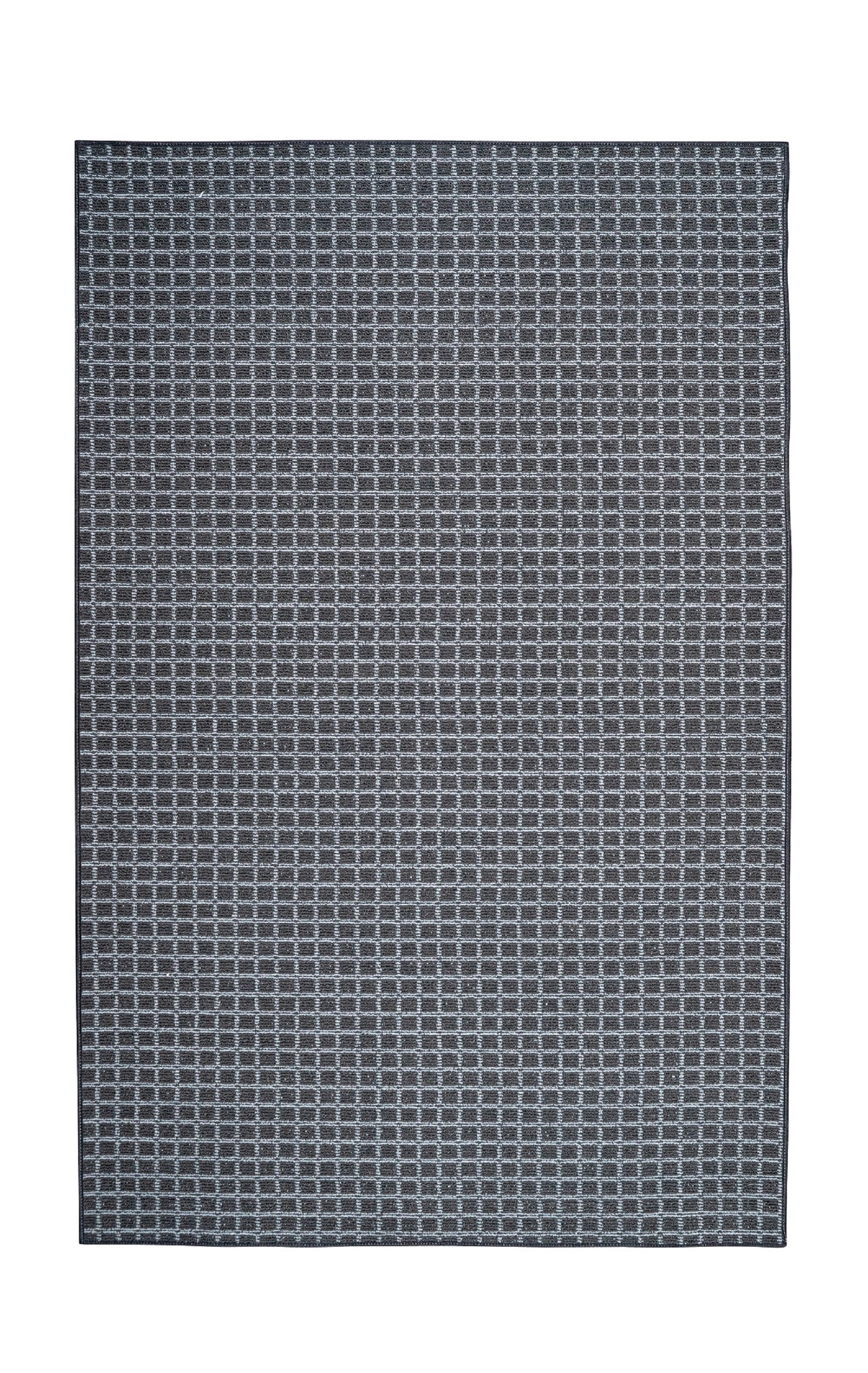 Gracie Oaks Imogen-Leigh Grid Black Area Rug | Wayfair