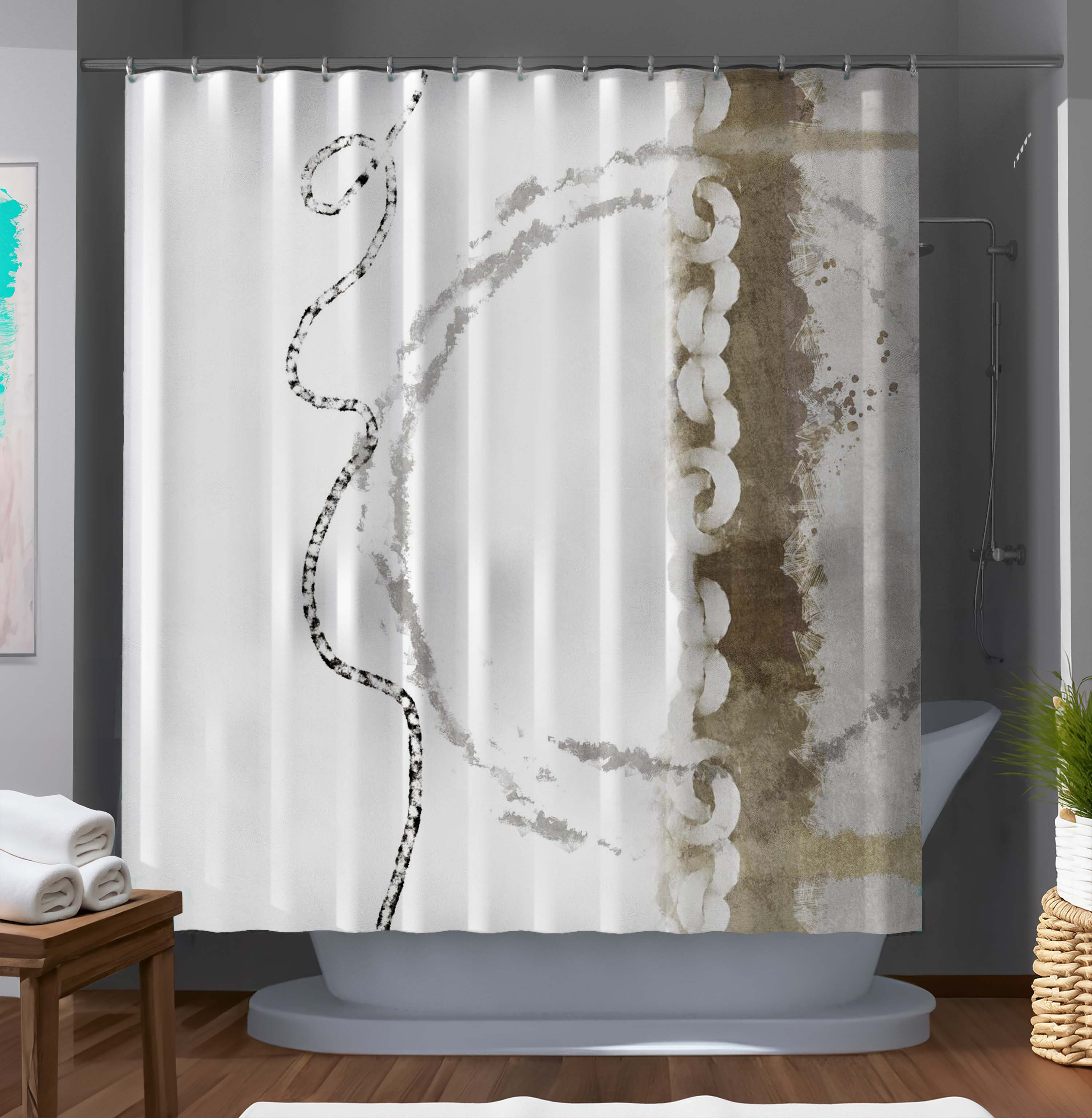 LeRoi Products Brief Exhilaration Designer Shower Curtain | Wayfair
