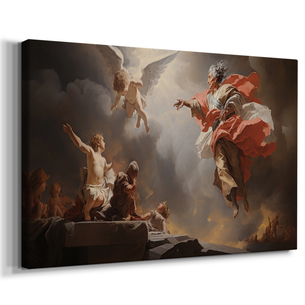 Fleur De Lis Living Angels From Above-XXXV -Gallery Wrapped Cavas | Wayfair