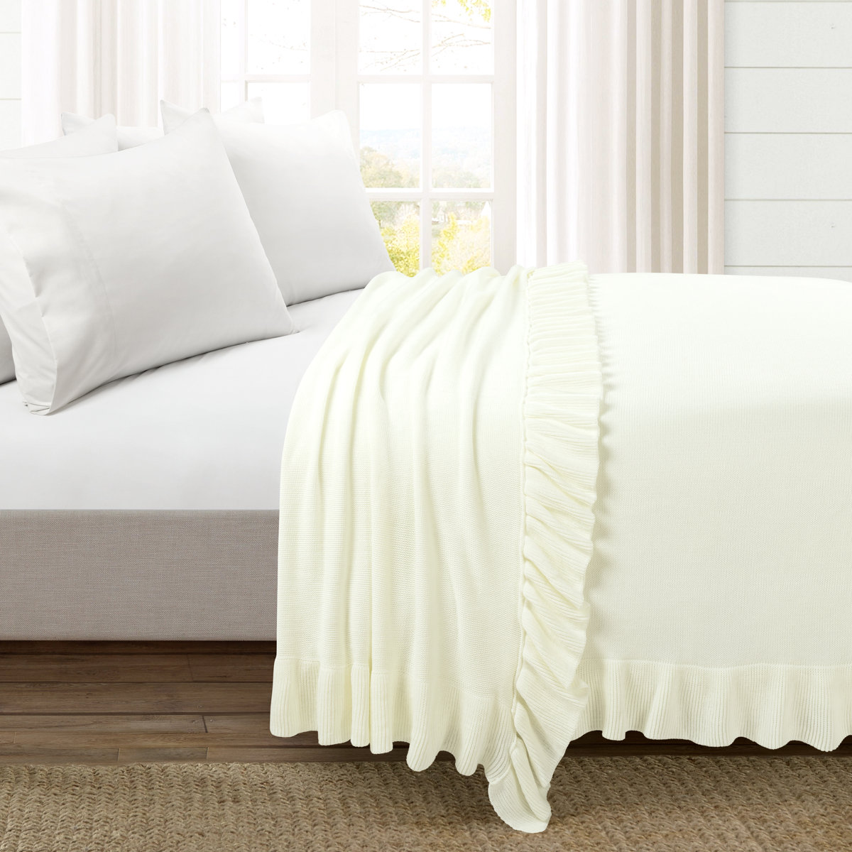 Lush Decor Reyna Soft Ruffle Blanket & Reviews | Wayfair
