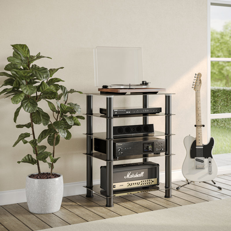 Ivy Bronx Tiers Media Component Stand | Wayfair