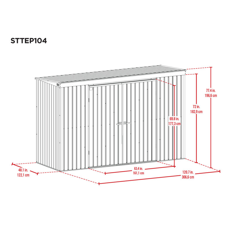 Arrow Scotts Garden Storage Shed 10x4 | Wayfair