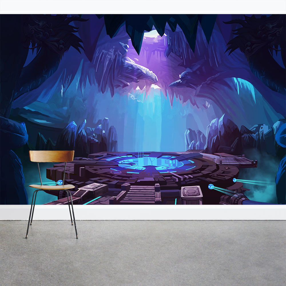 Wallums Wall Decor Sci-fi Dungeon 8' x 144" 3 Piece Wall Mural Set ...