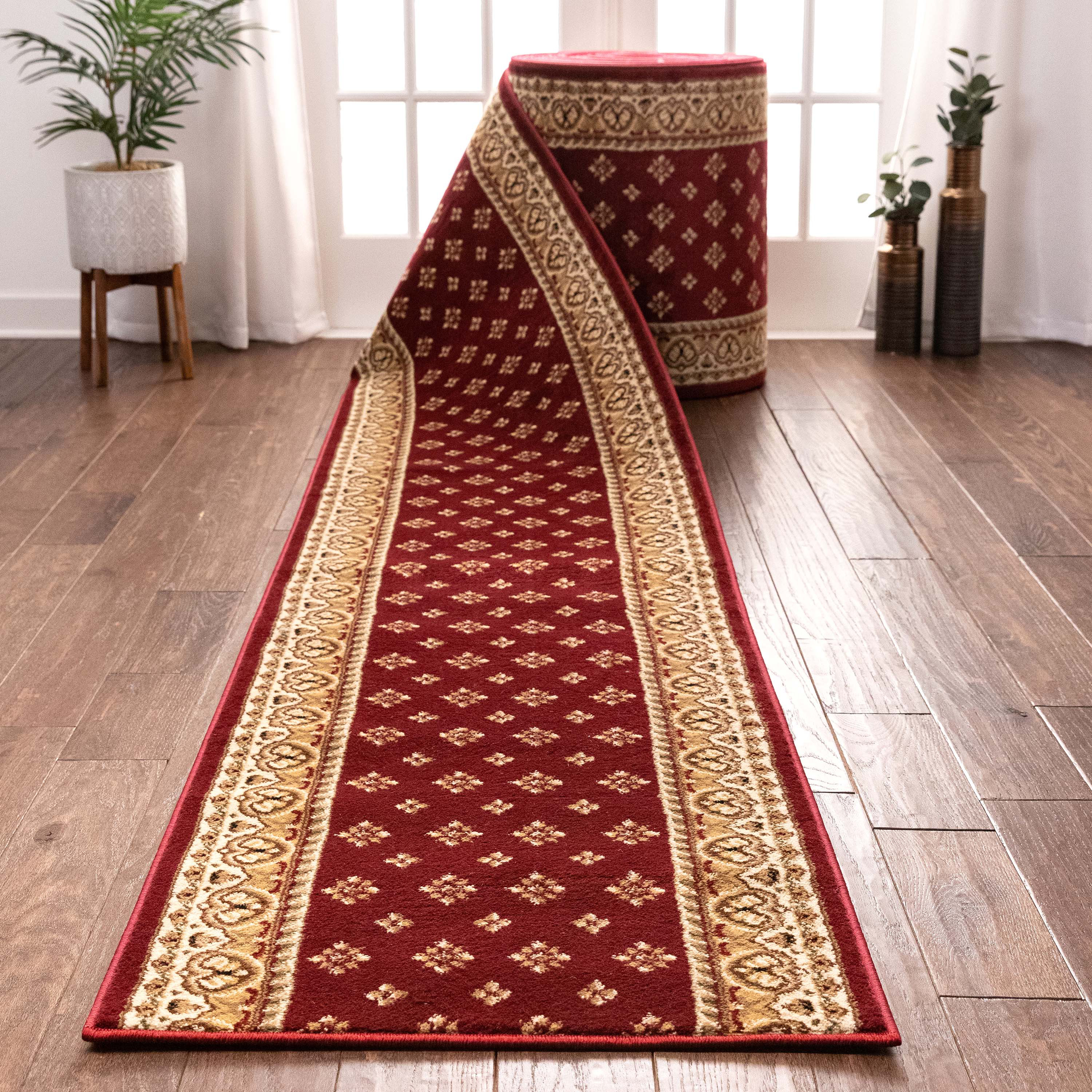 Well Woven Barclay Hudson Terrace Red Custom Size Hallway Stair Runner ...