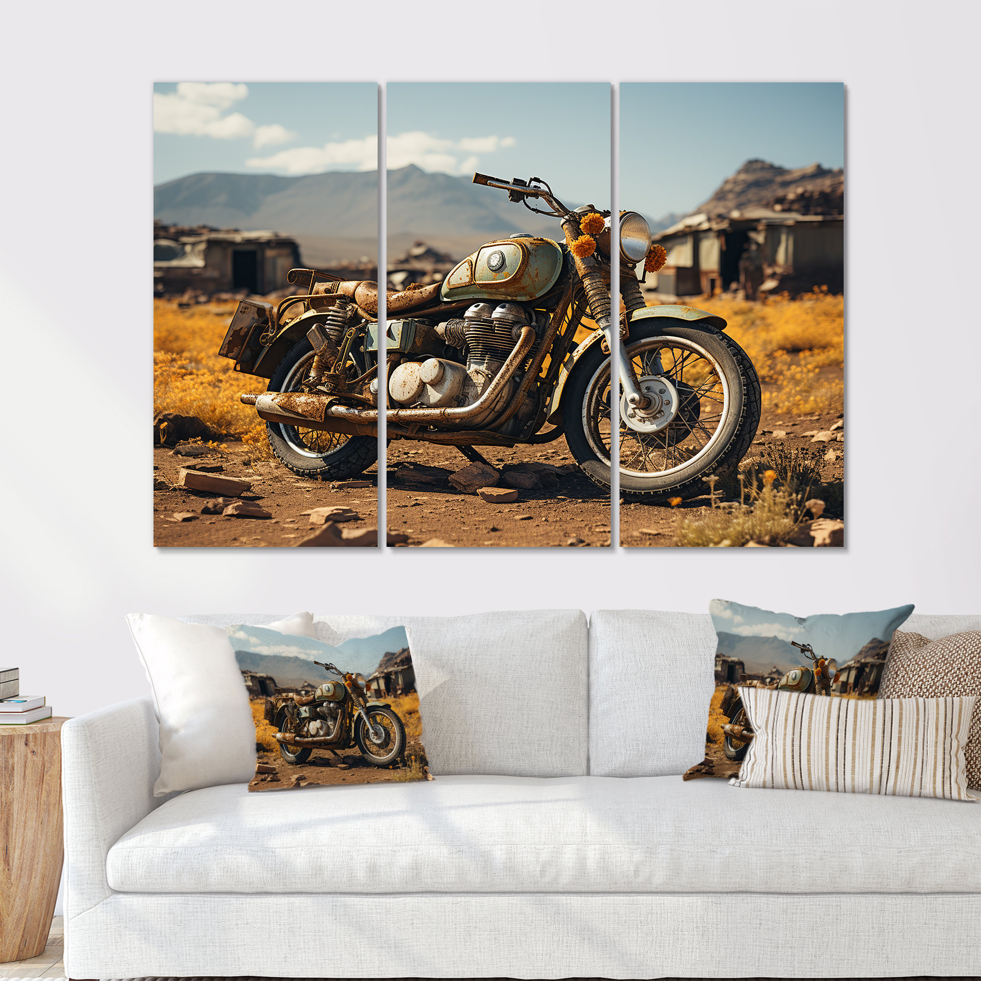 Trent Austin Design® Rustic Adventure Motorcycle - Motorcycle Wall Art ...