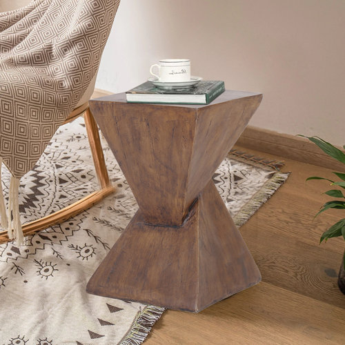 Millwood Pines Weott Concrete Block End Table & Reviews | Wayfair