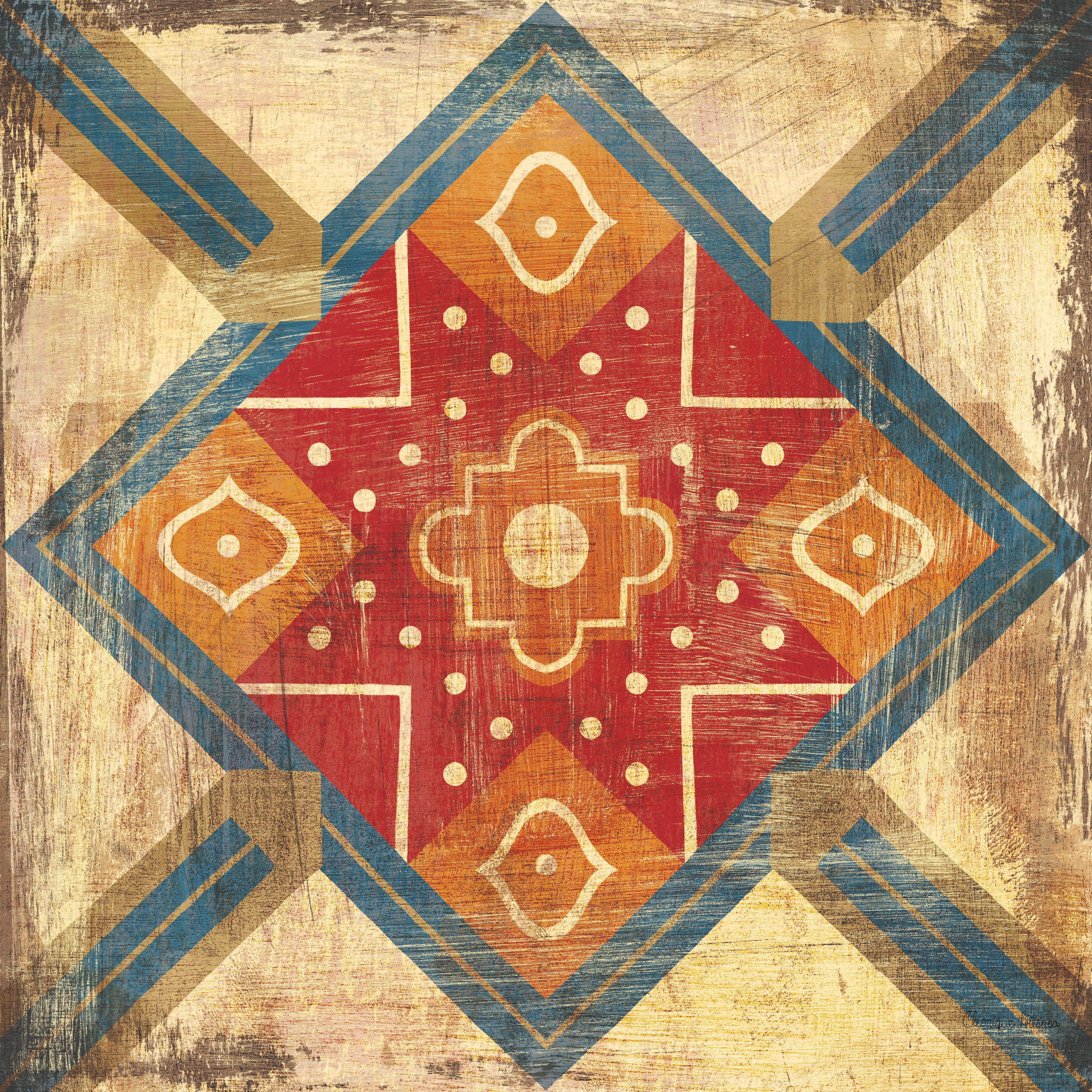 Bungalow Rose Moroccan Tiles IX by Cleonique Hilsaca - Wrapped Canvas ...