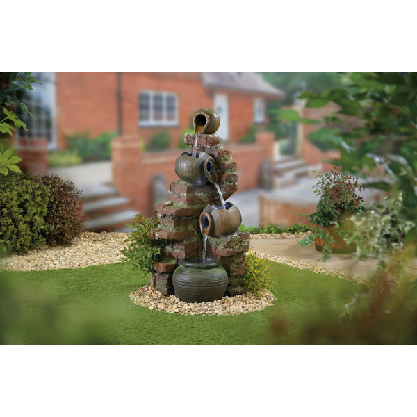 Williston Forge Evija Easy Fountain Flowing Jugs with Lights Mains ...