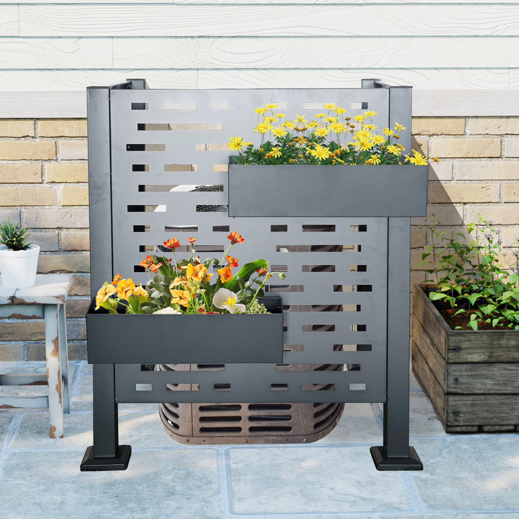 CRS APPLIANCES, 3ftx3ft Air Conditioner Fence for Outdoor Units,Metal ...