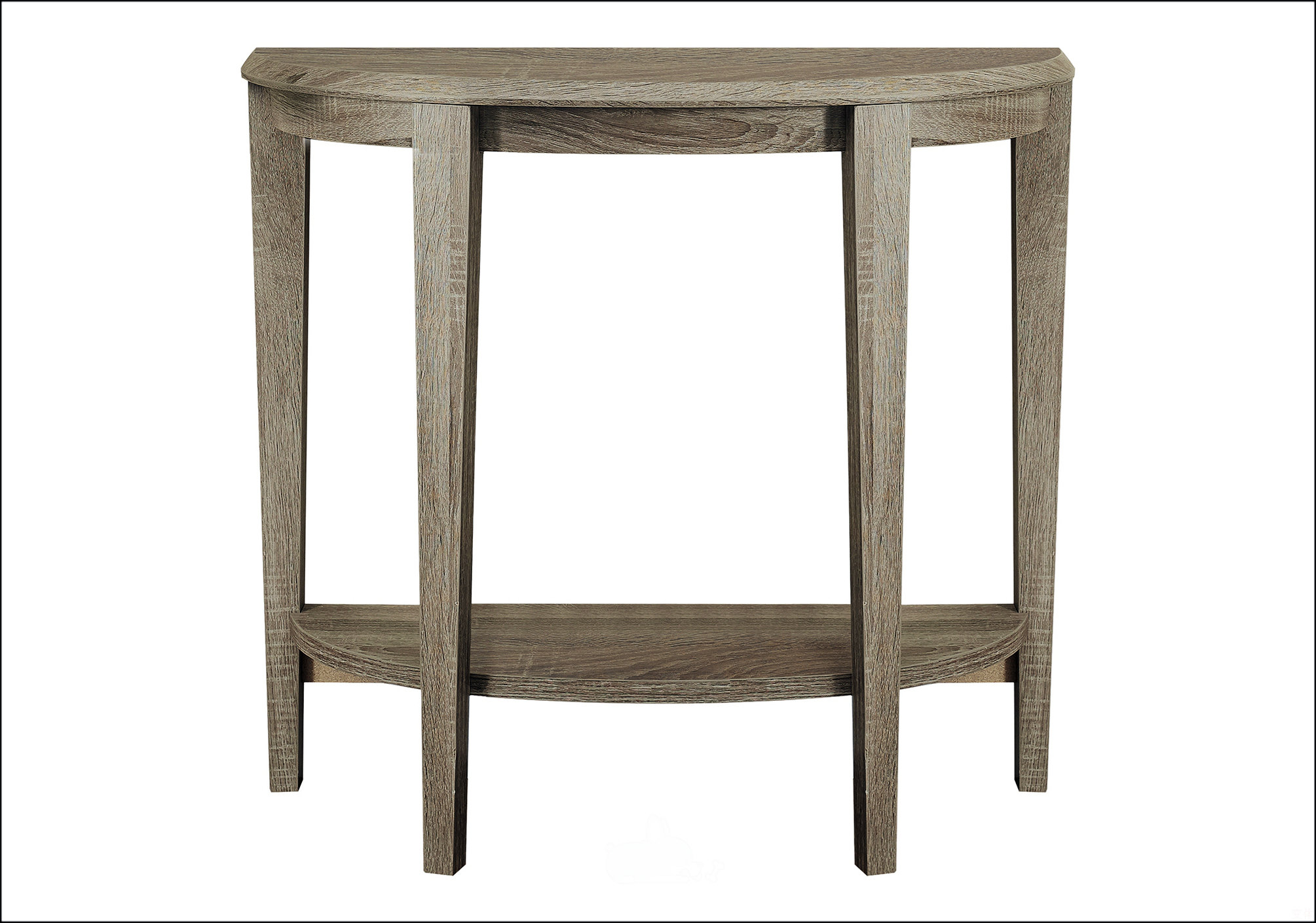 Latitude Run® Charming Half-Moon Console Table With Extra Storage Shelf ...