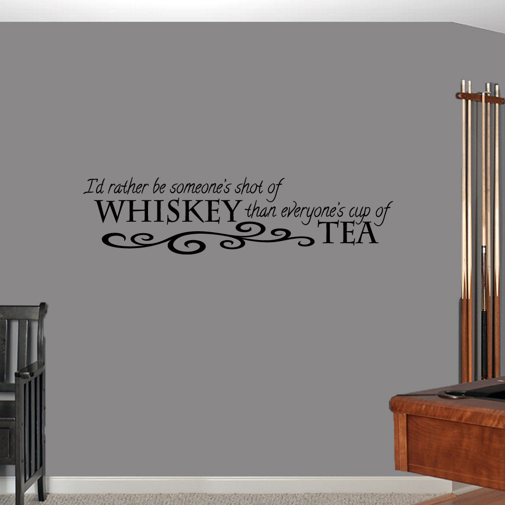 Sweetums Wall Decals Shot of Whiskey/Cup of Tea Wall Decal | Wayfair