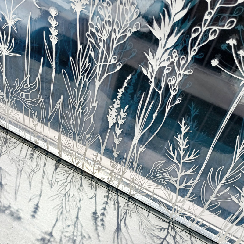 Winston Porter Pure White Grassland Window Decal & Reviews | Wayfair