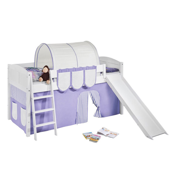 Lilokids Basic European Single Mid Sleeper Bed with Textile Set ...