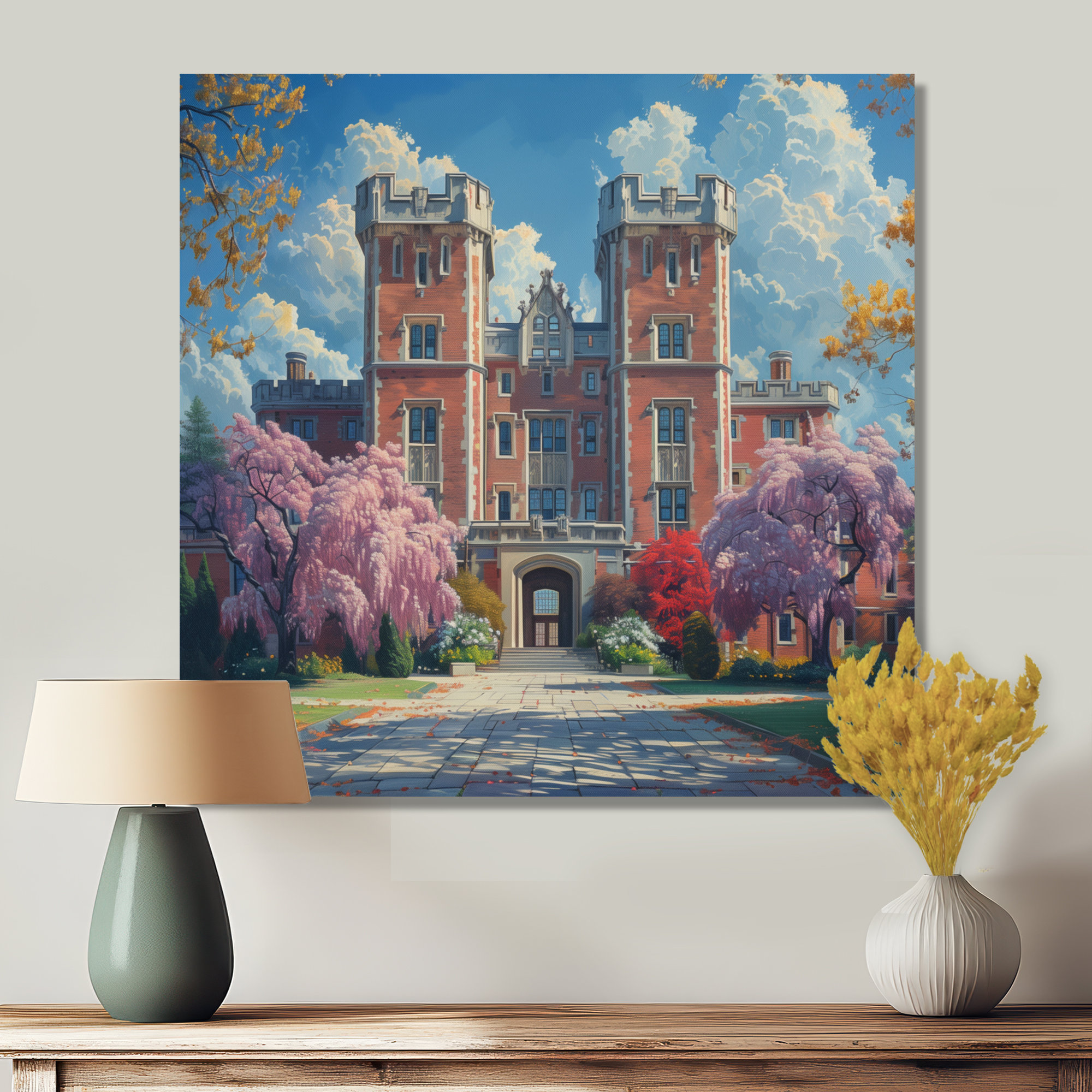 Red Barrel Studio® 'Spring At Campus Hall II - College & University ...