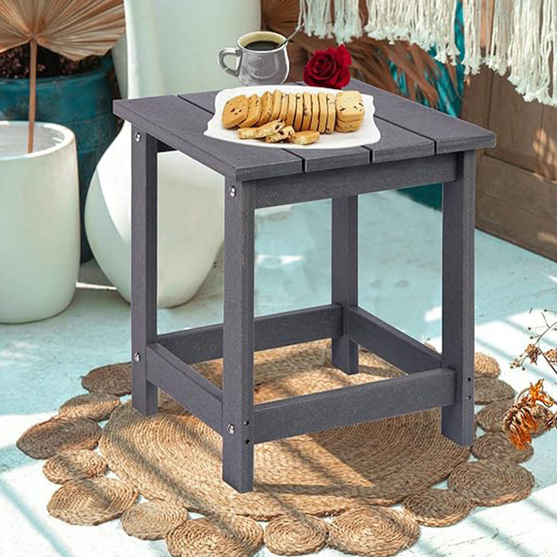 Lark Manor™ Square Outdoor Side Table, HDPE End Tables for Backyard ...