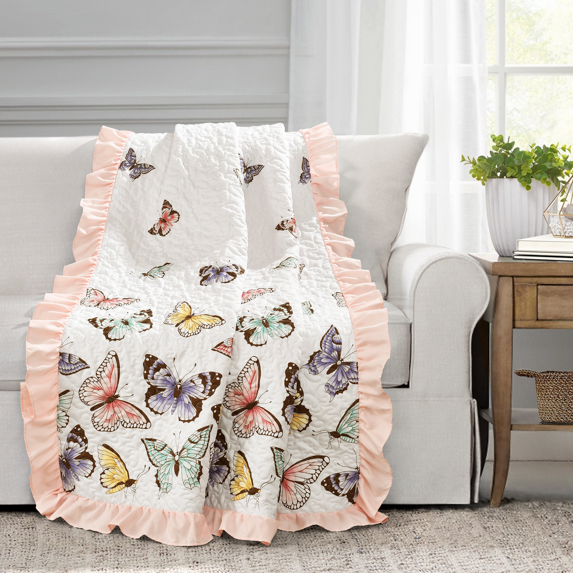 Lush Decor Flutter Butterfly Butterfly Throw & Reviews | Wayfair