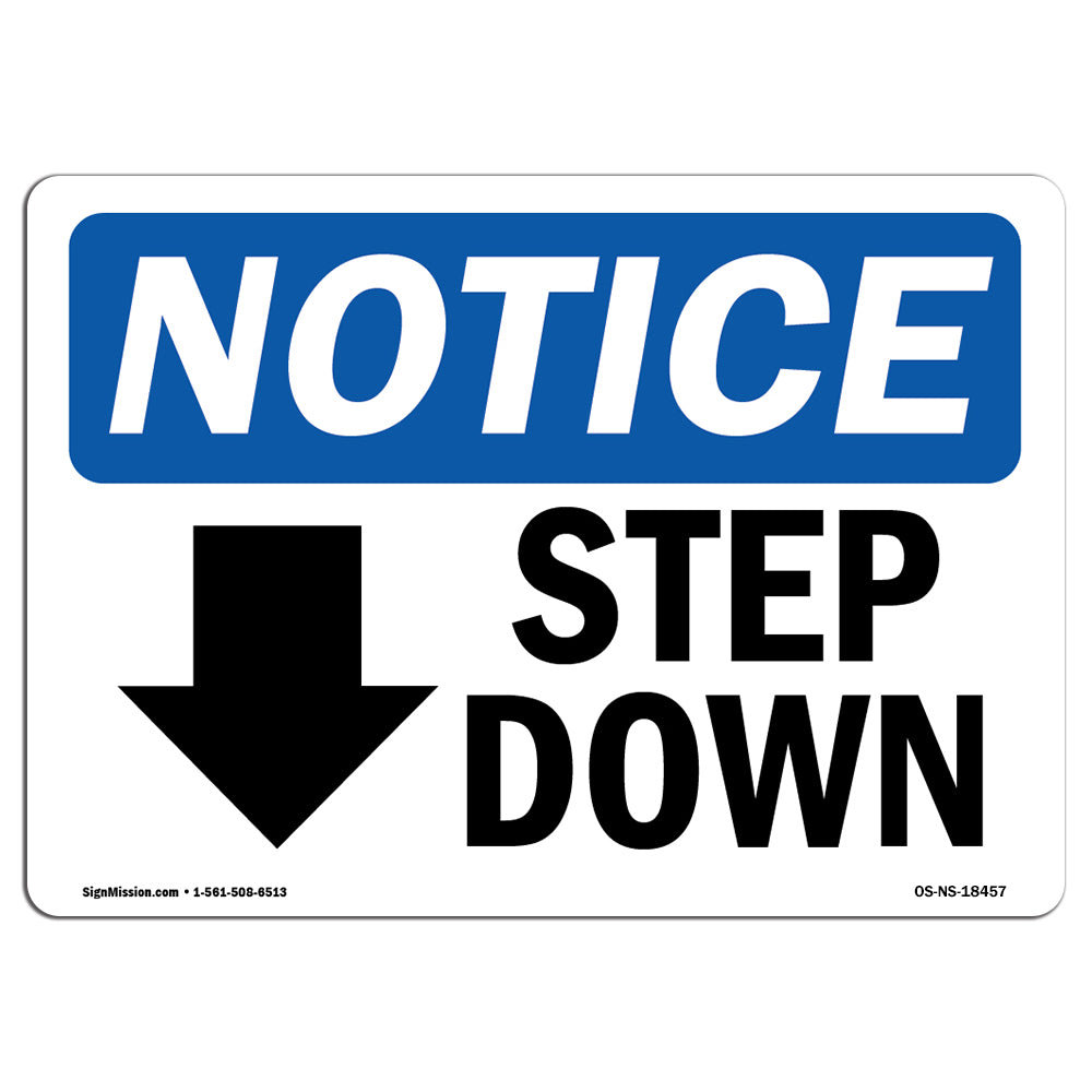 SignMission Step Down Sign with Symbol | Wayfair