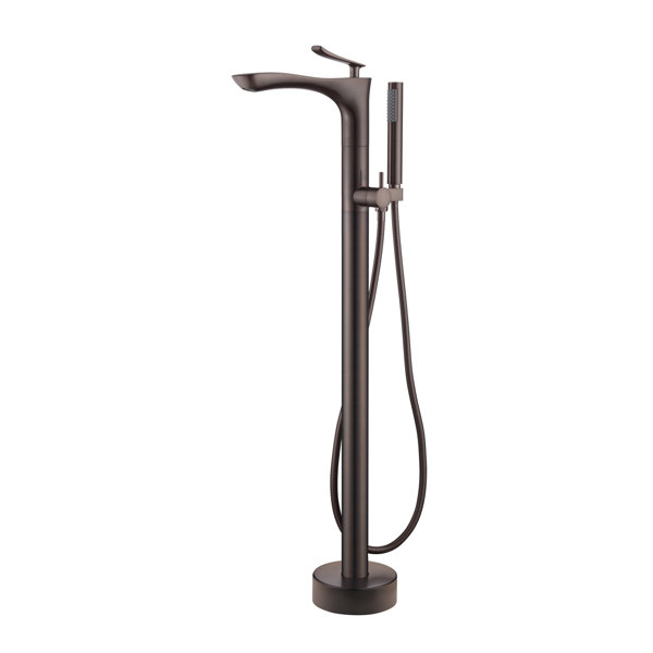 Barclay Kayla Floor Mounted Tub Filler with Diverter and Handshower ...