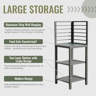 NFusion Jayden Outdoor Aluminum Kitchen Island with Storage Shelves ...