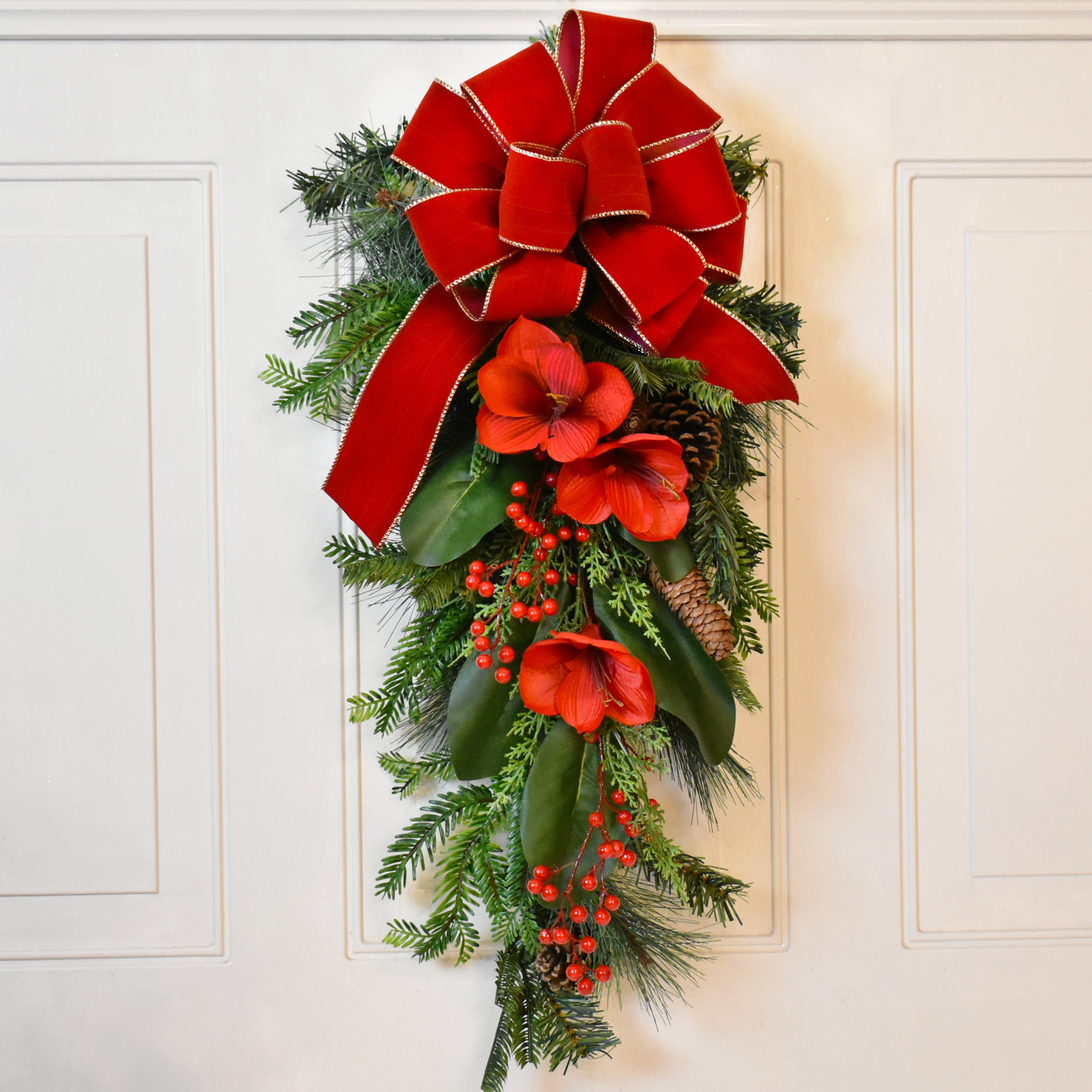 The Holiday Aisle® Faux Mixed Assortment Swag | Wayfair