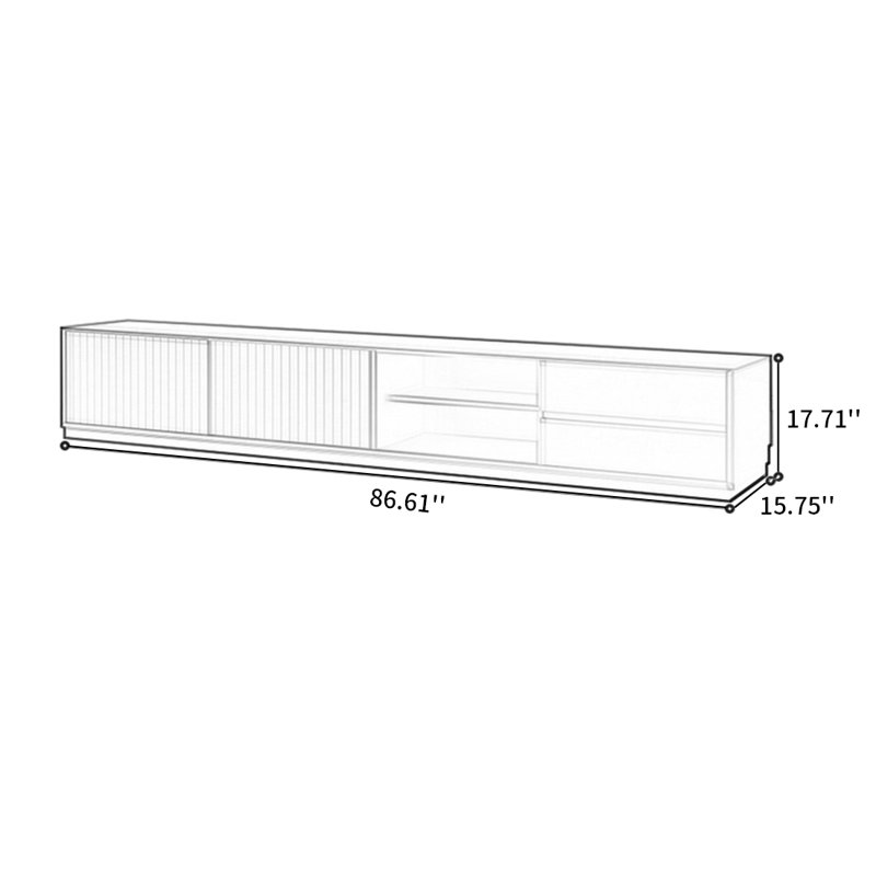 Hokku Designs Ruard 86.61'' W Storage Credenza | Wayfair