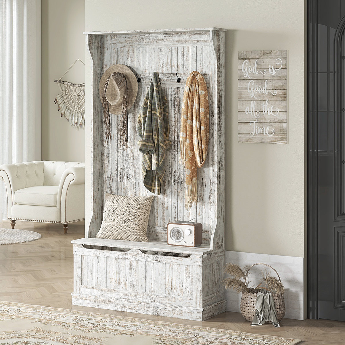 GUCHENG Versatile Hallway Organizer with Multiple Functions for ...