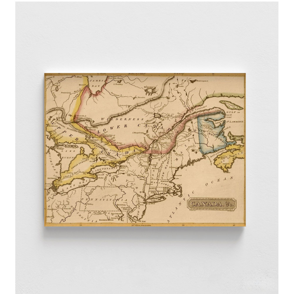 WeFrameArt Canada 1817, Historical Map Gift Idea, North American ...