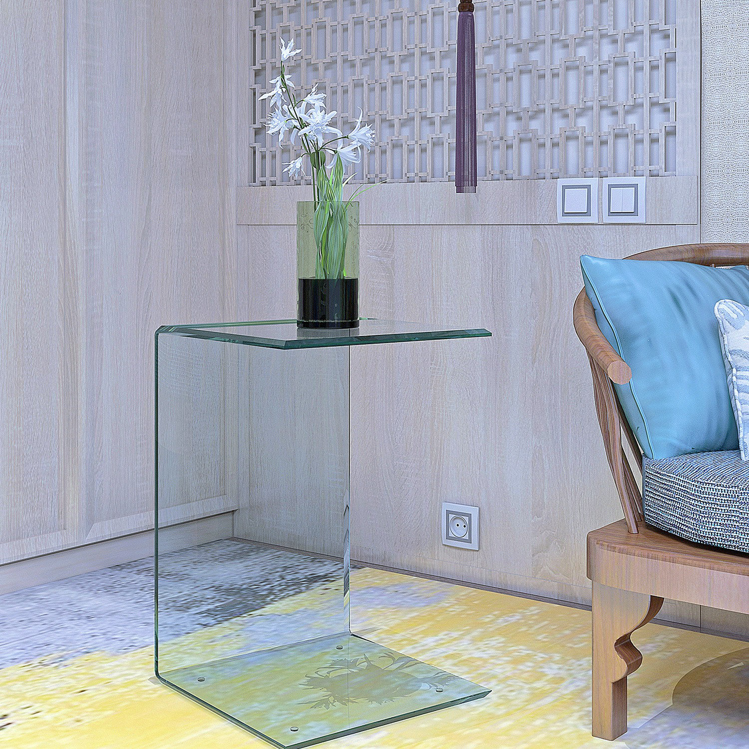 Wrought Studio Whole Tempered Glass Coffee Table, Clear End Table ...