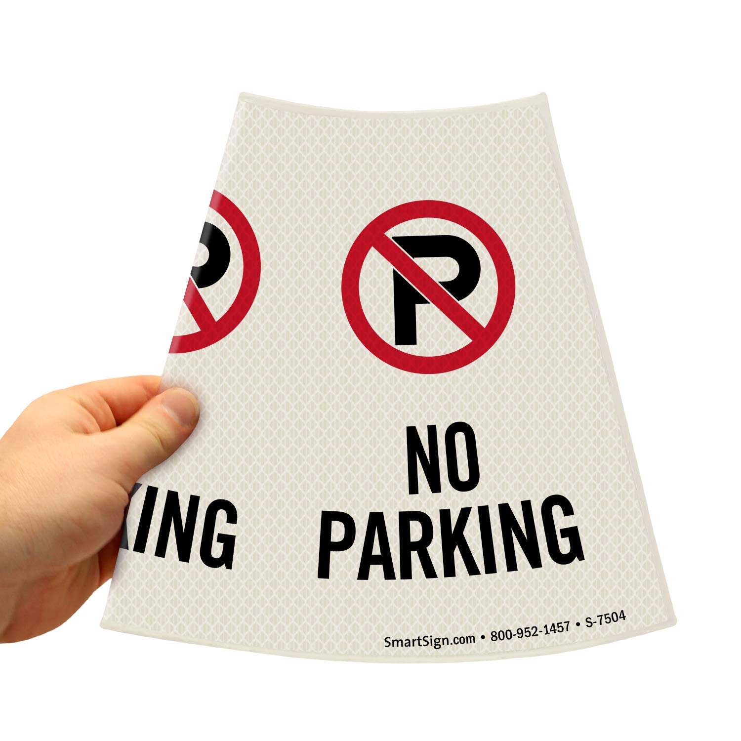 SmartSign No Parking 9.5" X 10.25" Reflective Cone Sleeve Sign | Wayfair