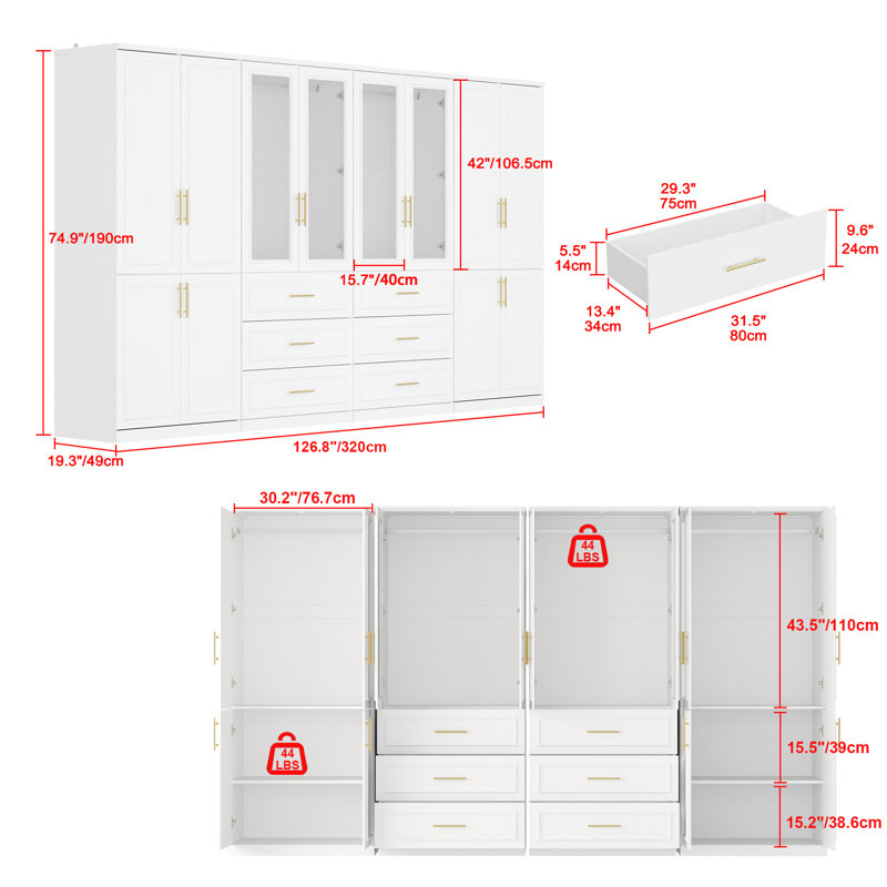 Latitude Run® Hayde Manufactured Wood Armoire & Reviews | Wayfair