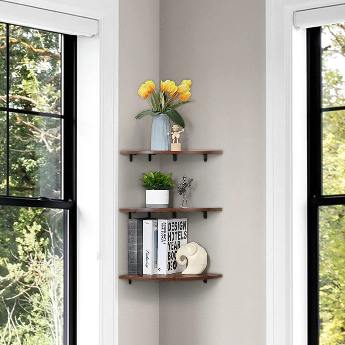 17 Stories Hecket 3 Piece Corner Shelf & Reviews | Wayfair