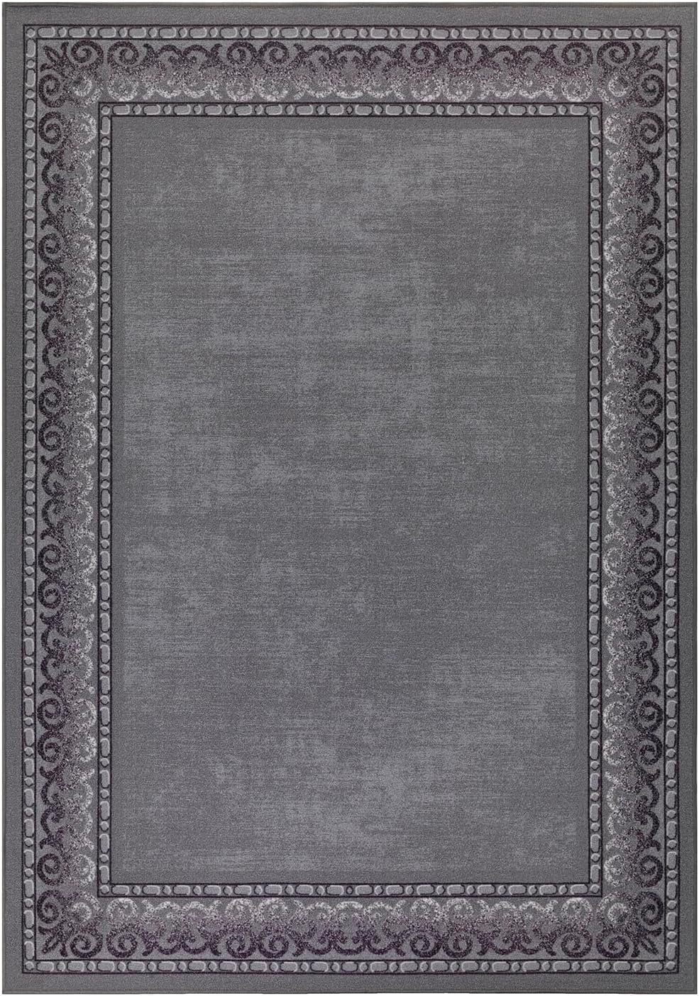 Hokku Designs Alfombras Bordered Modern 5X7 Non-Slip (Non-Skid) Low ...
