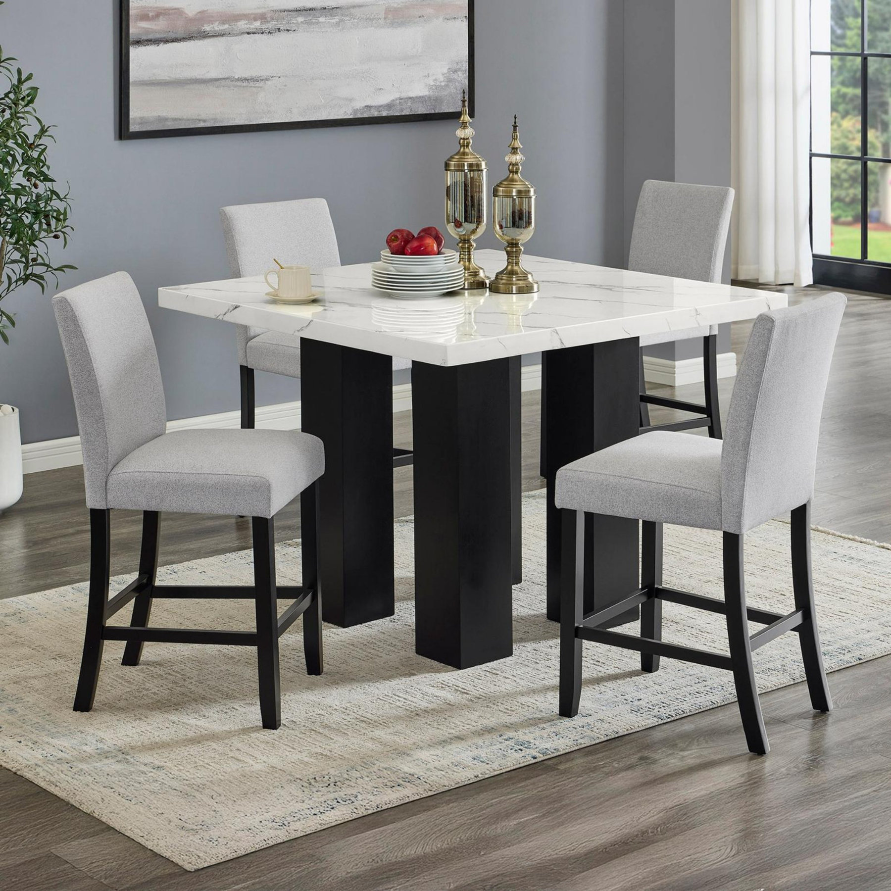 Orren Ellis 5pc Dining Table Set | Wayfair
